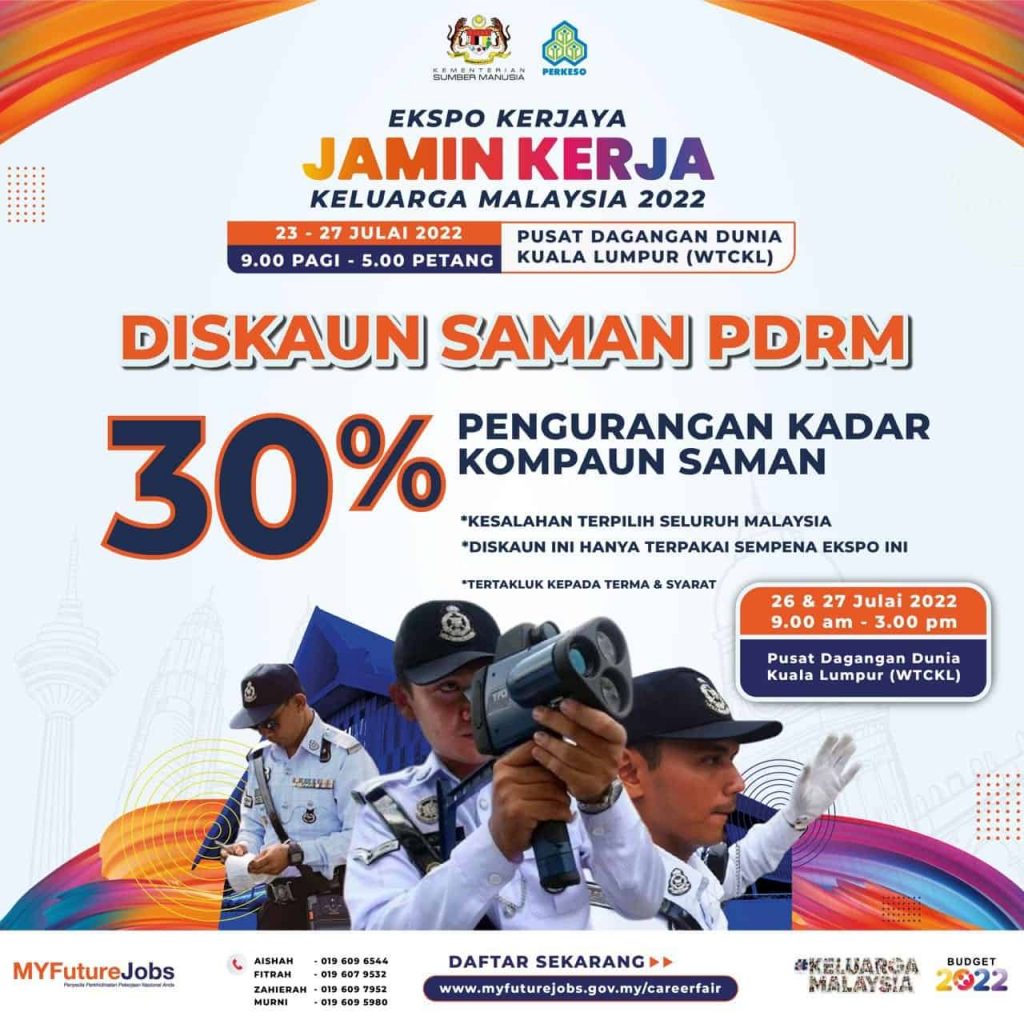 Tawaran Diskaun Saman PDRM 30% Bermula 26-27 Julai 2022