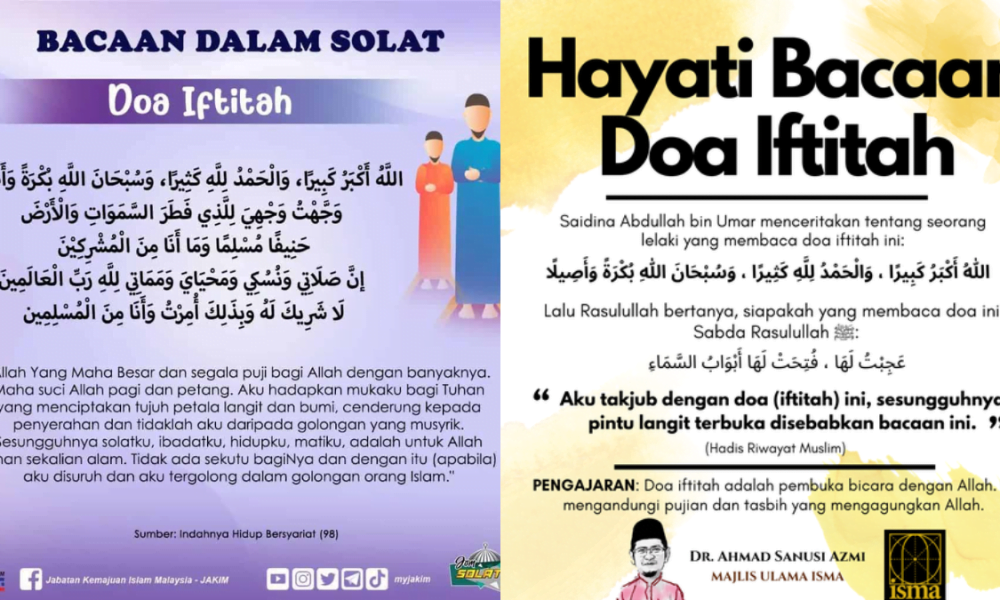 Doa Iftitah Rumi: Bacaan Doa Iftitah Dalam Solat (Video) - Majalah Ilmu